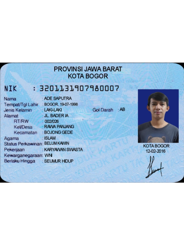 Dokumen-KTP-ADE.SAPUTRA | PDF