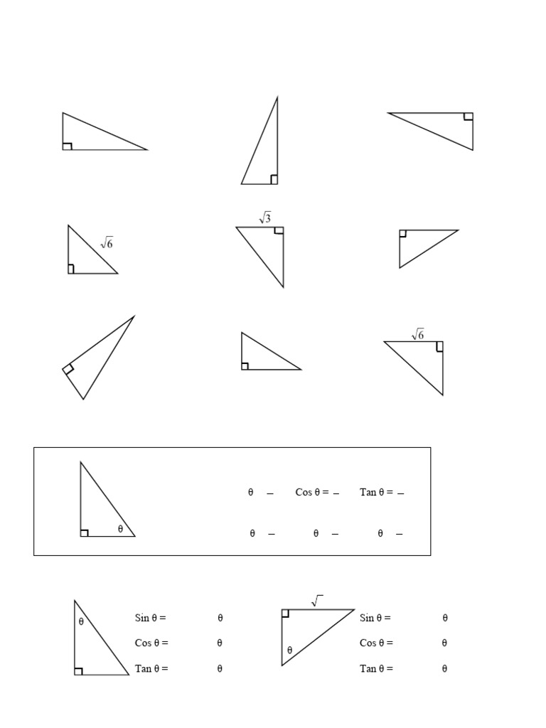 Right Triangle Trigonometry Review | PDF | Triangle | Elementary Geometry