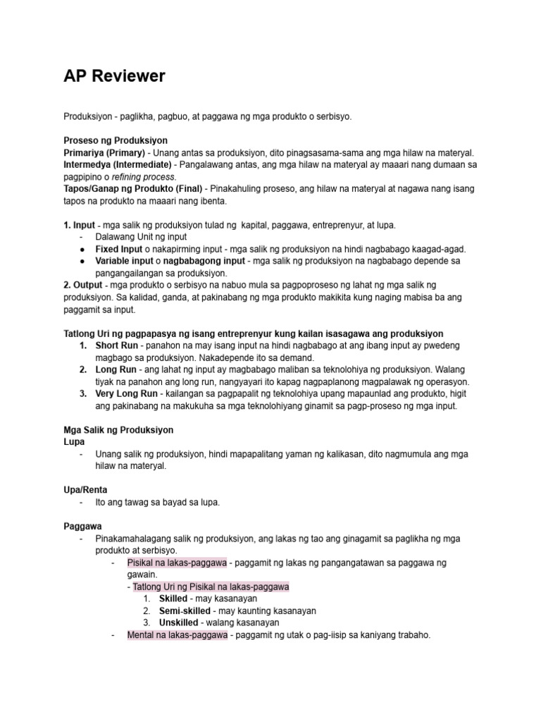 AP Reviewer 2nd Quarter | PDF