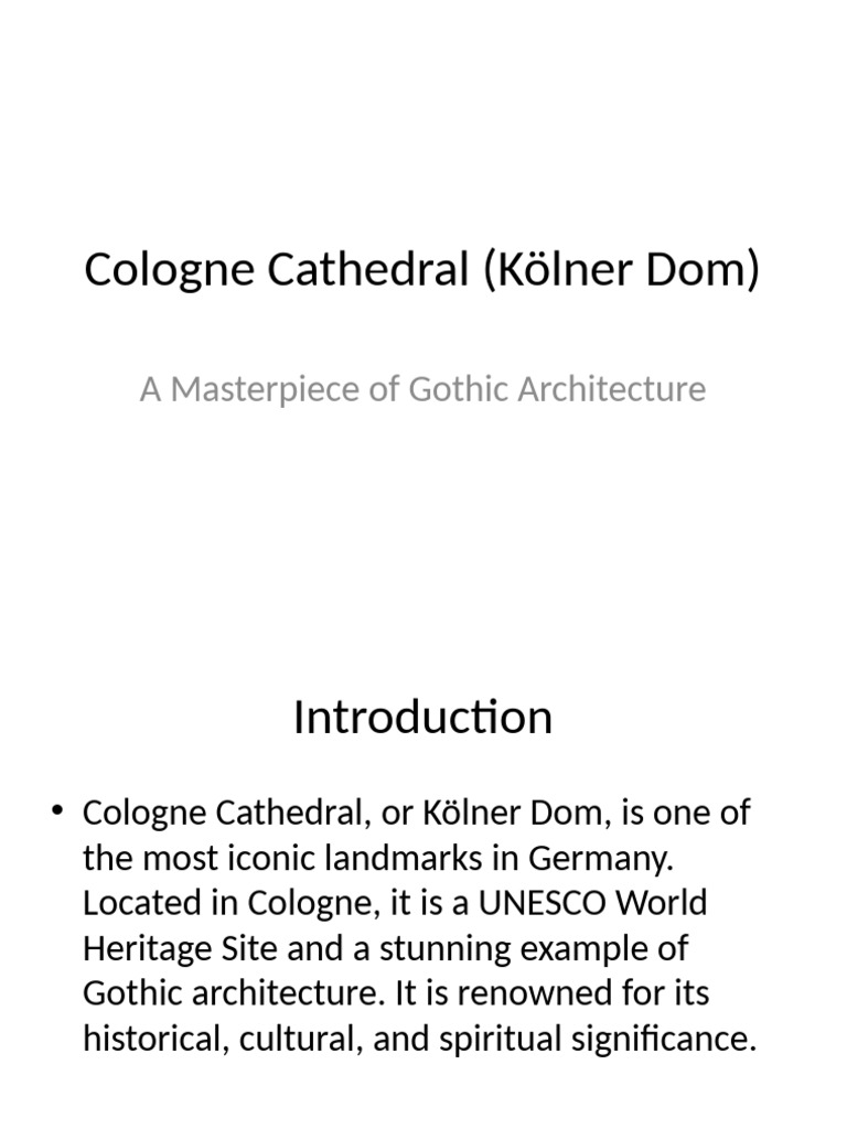 Cologne Cathedral Presentation | PDF