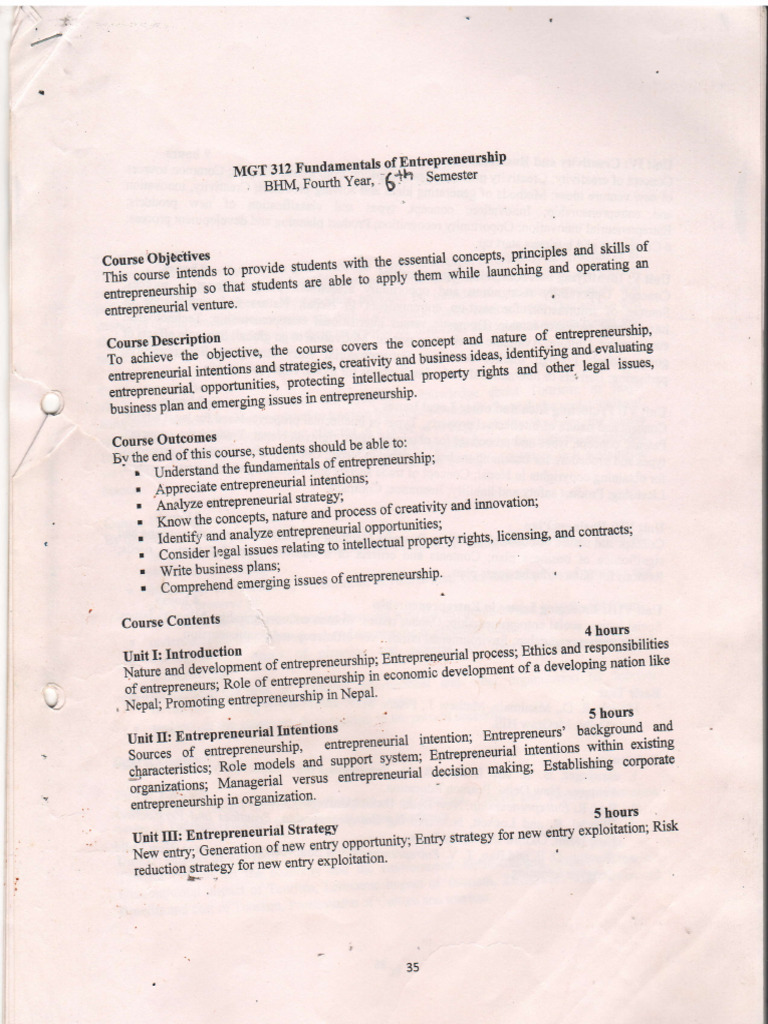 BHM 6th Semester Syllabus | PDF | Supply And Demand | Demand