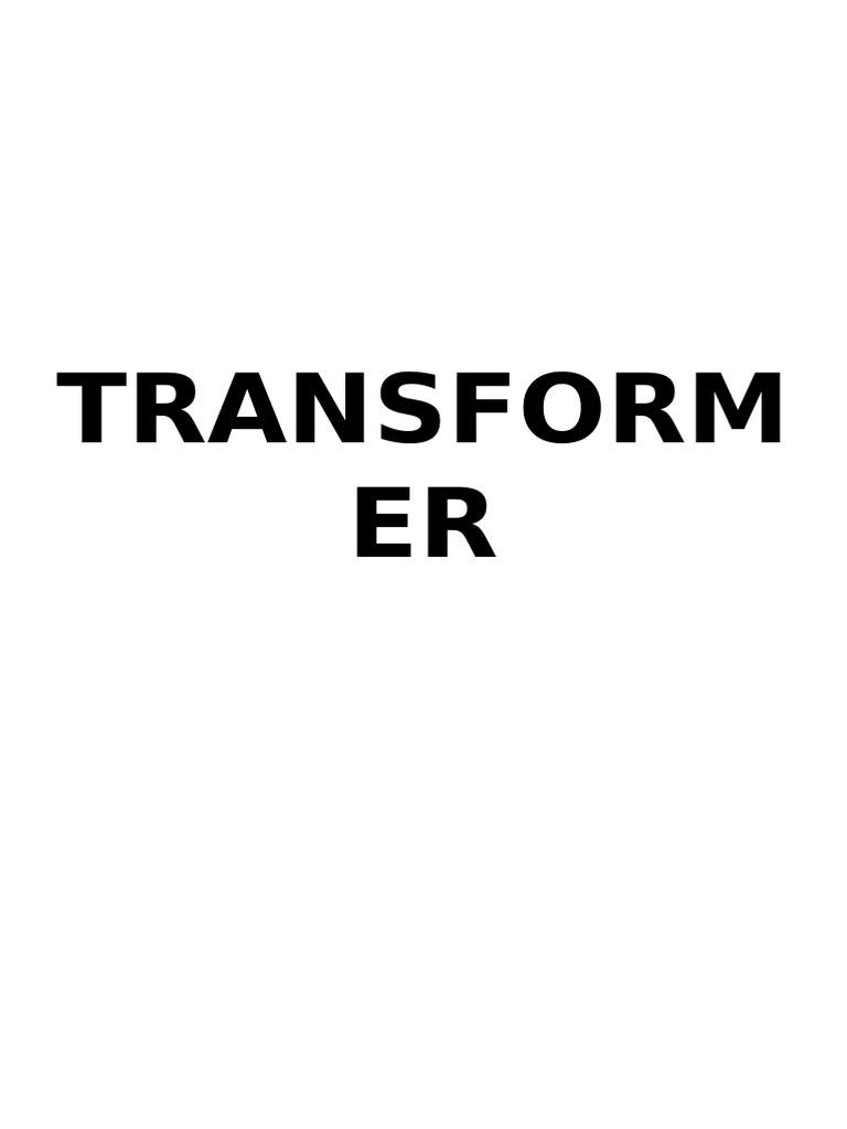 Transformer Pdf Transformer Inductor