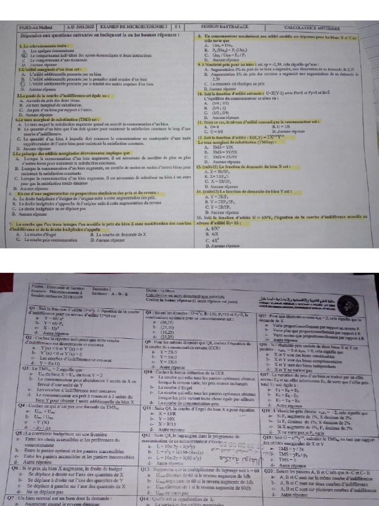 Exam (Micro) | PDF