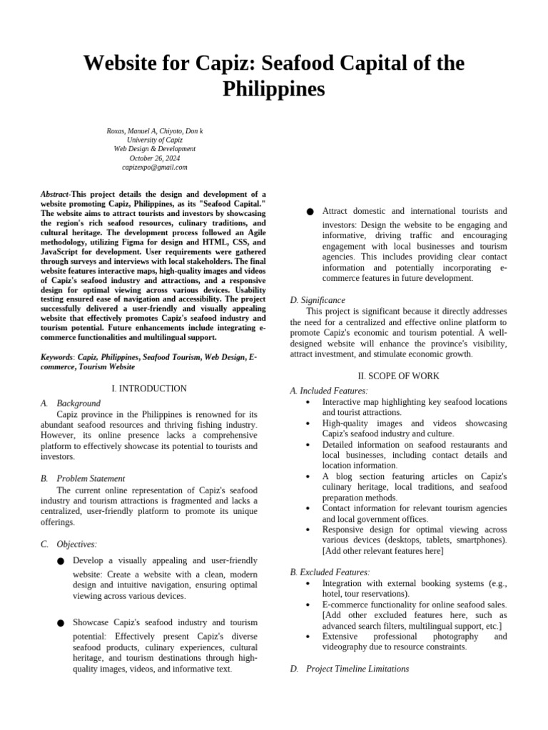 Web Project IEEE Template | PDF | Usability | Websites