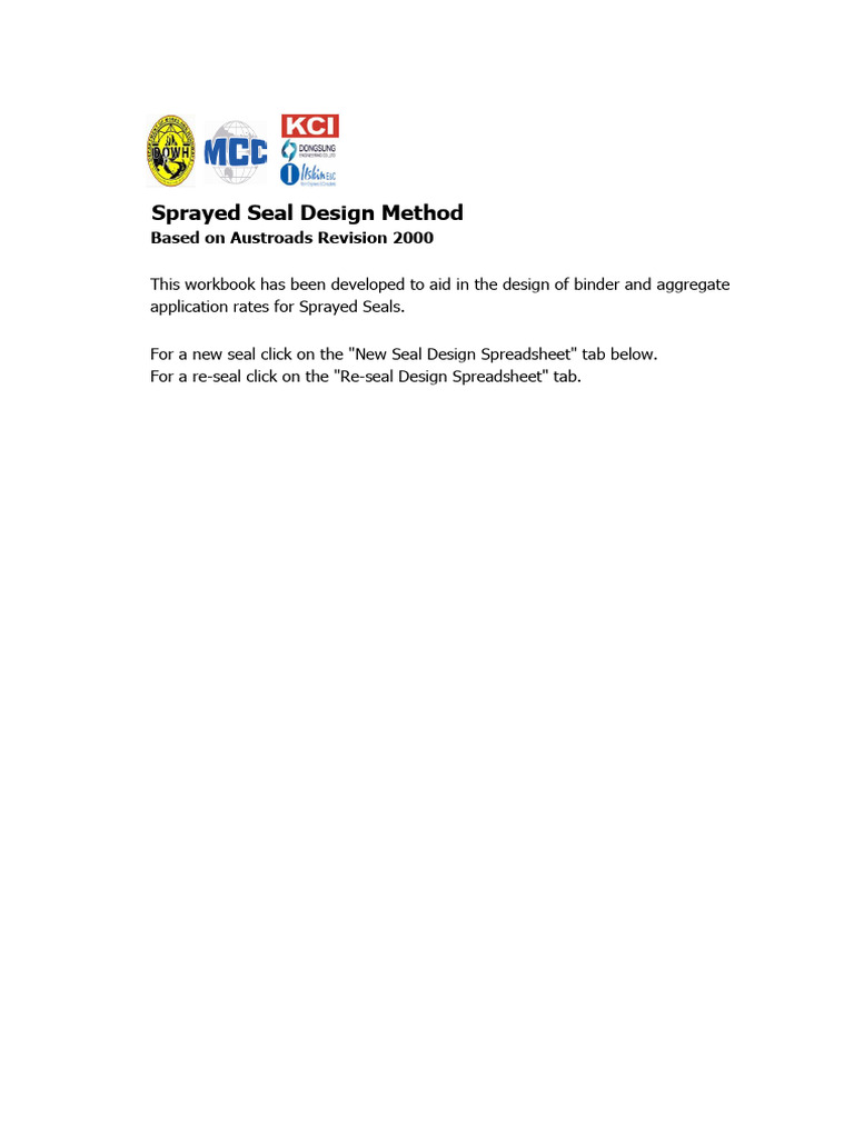 Annex E Sprayed Design Method MCC | PDF | Road Surface | Civil Engineering