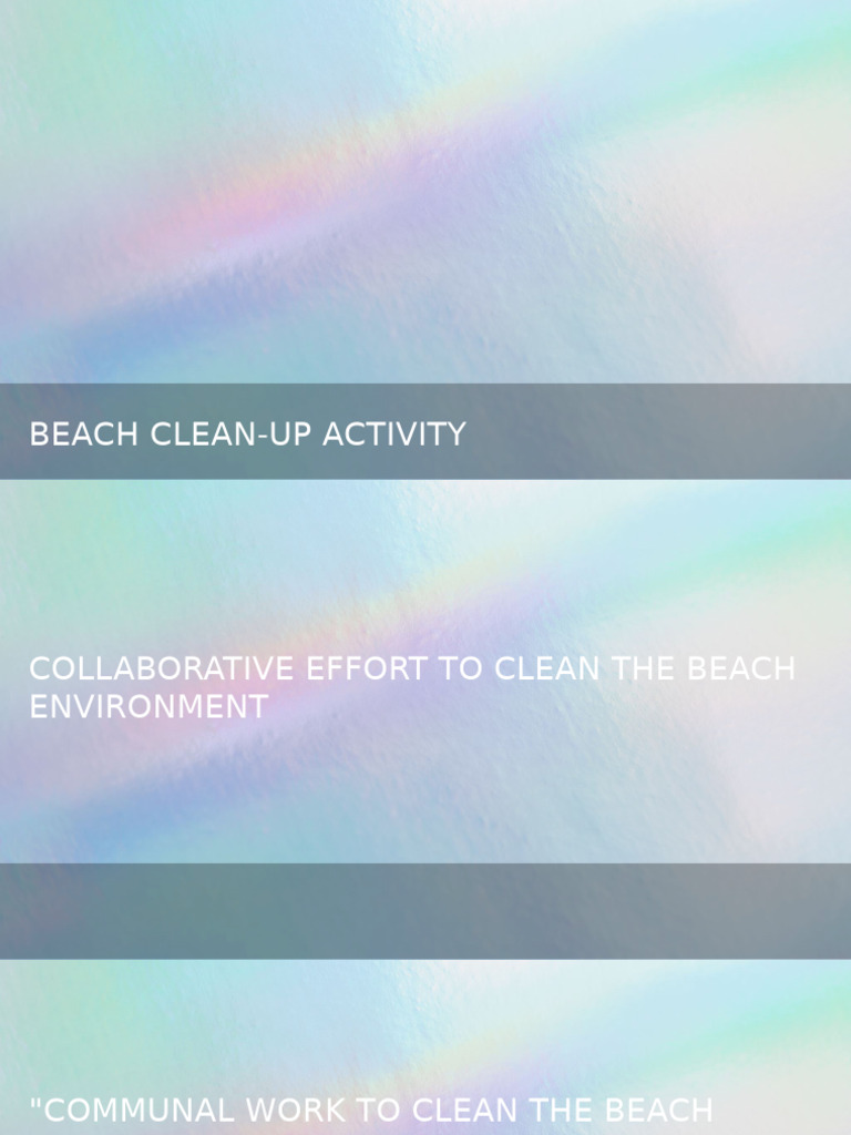 Beach Clean-Up Activity | PDF