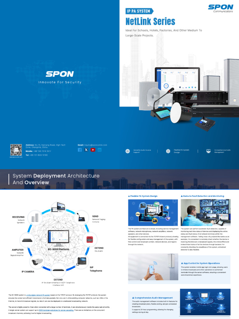 Spon-ip Pa System_netlink Series | PDF | Computer Network | Session Initiation Protocol