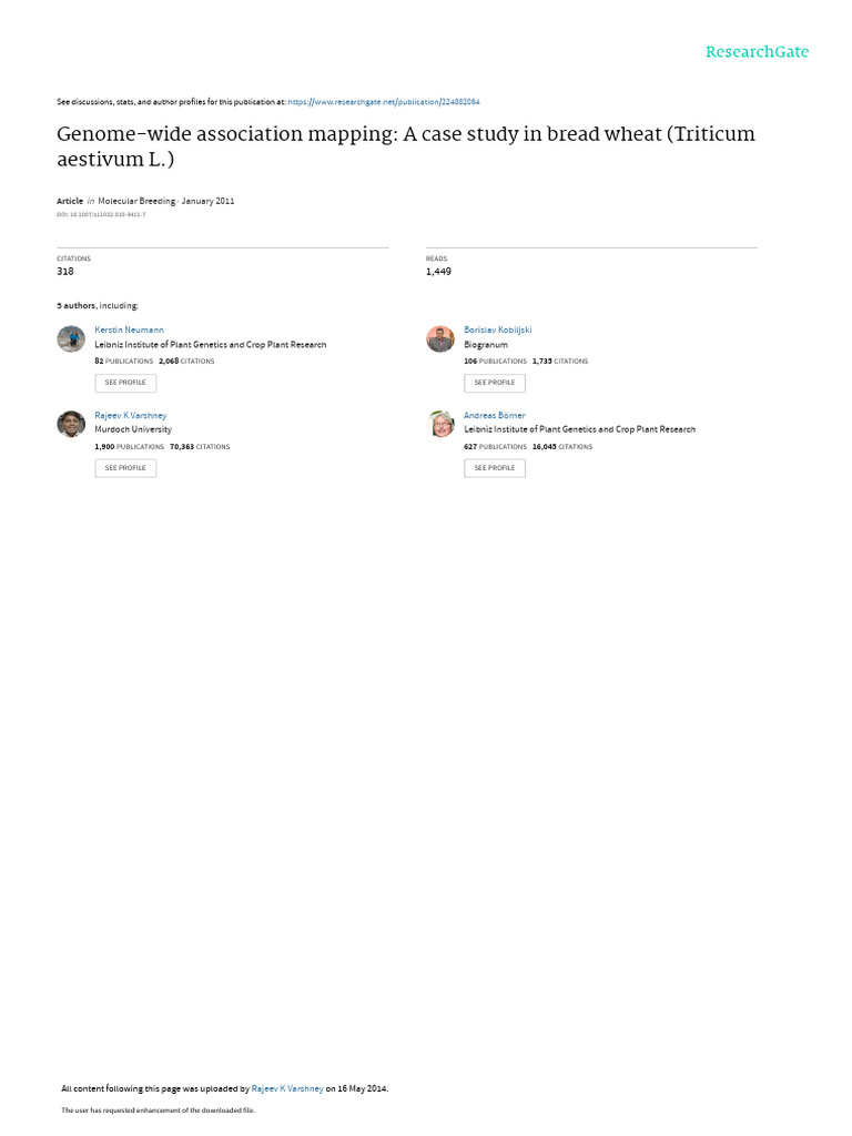 GWAS LD paper | PDF | Genetic Linkage | Quantitative Trait Locus