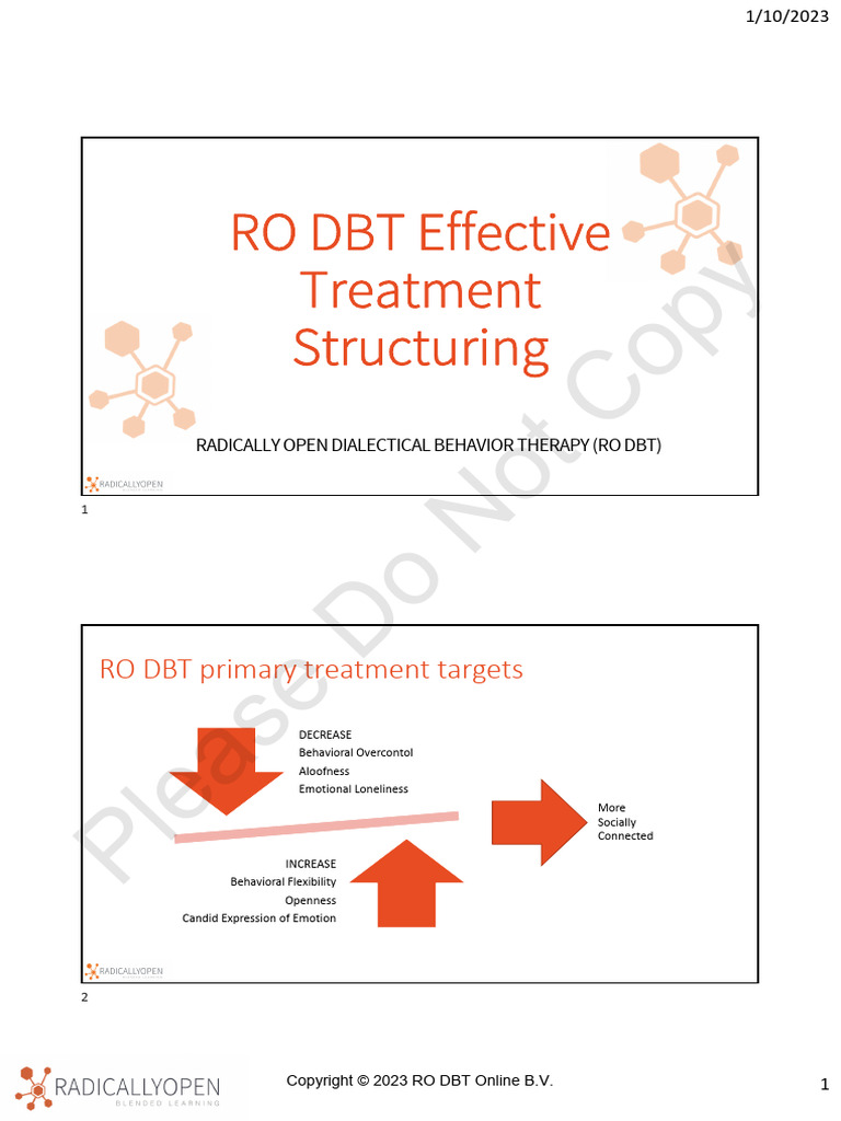 Effective Treatment Structuring - Powerpoint Slides 2pp | PDF | Dialectical Behavior Therapy ...