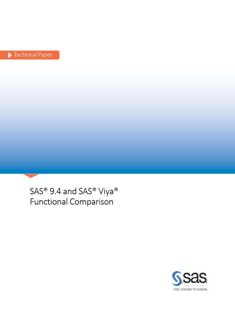 Sas 94 Sas Viya Functional Comparison | PDF | Sas (Software) | Cloud Computing