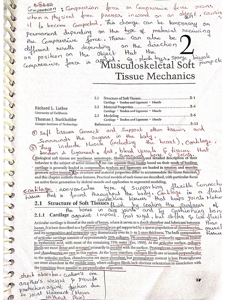 Musculo Skeletal Soft Tissues &maxwell and Voight Model | PDF