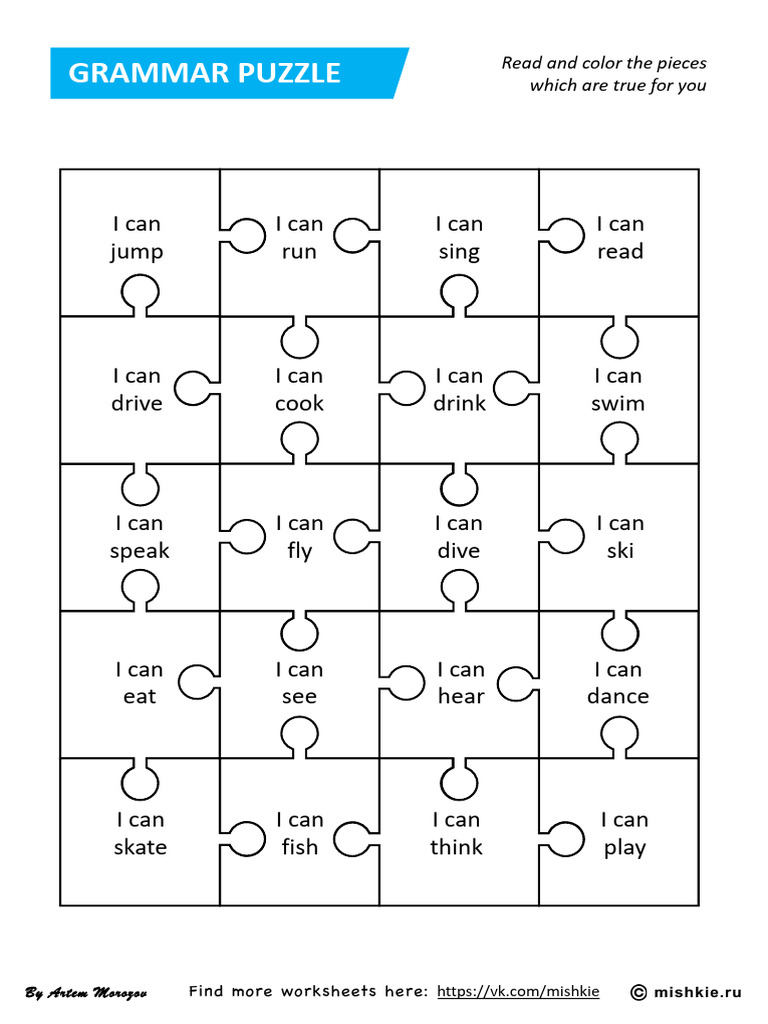 Grammar Puzzle - Can - by Artem Morozov | PDF