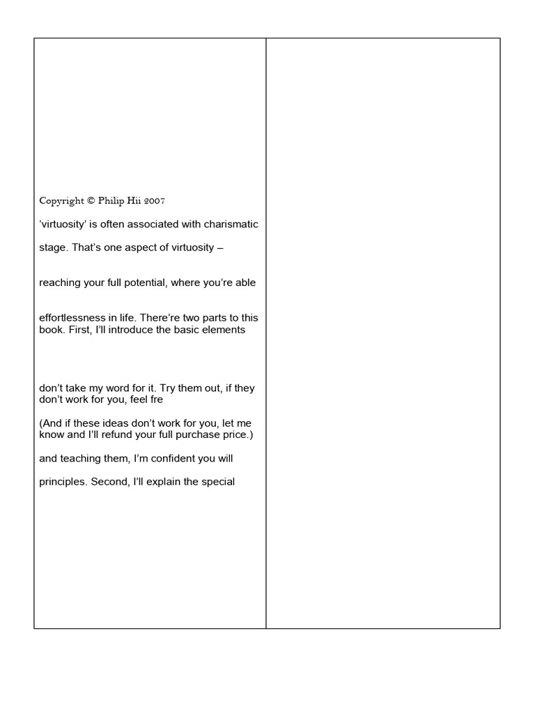 THE ART OF VIRTUOSITY Principles of Effo | PDF