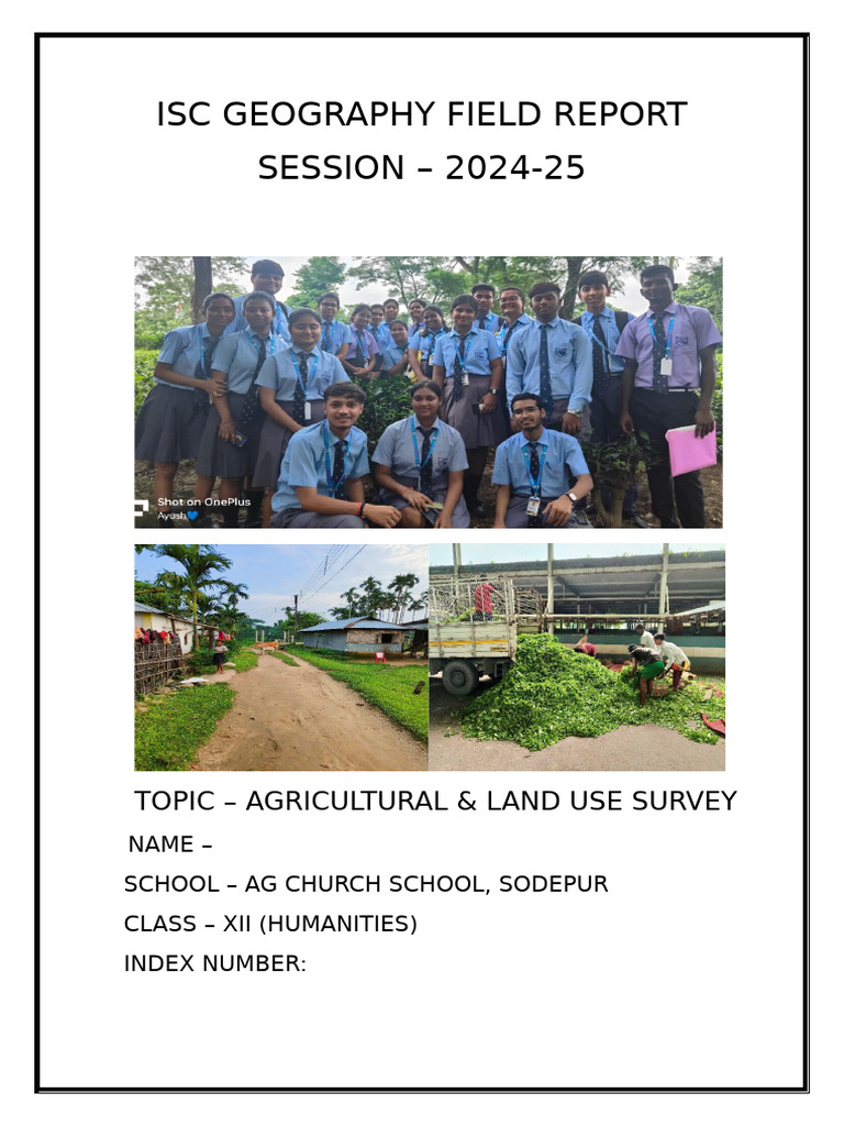 Isc Geography Field Report Front Cover | PDF
