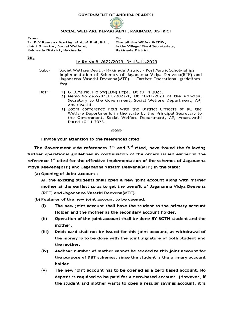 LTR To Principals On Joint Accounts of JVD | PDF | Deposit Account | Cheque