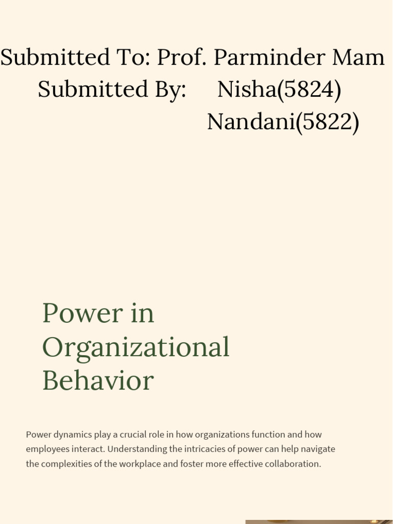 Final Ob Power and Authority | PDF | Power (Social And Political) | Empowerment