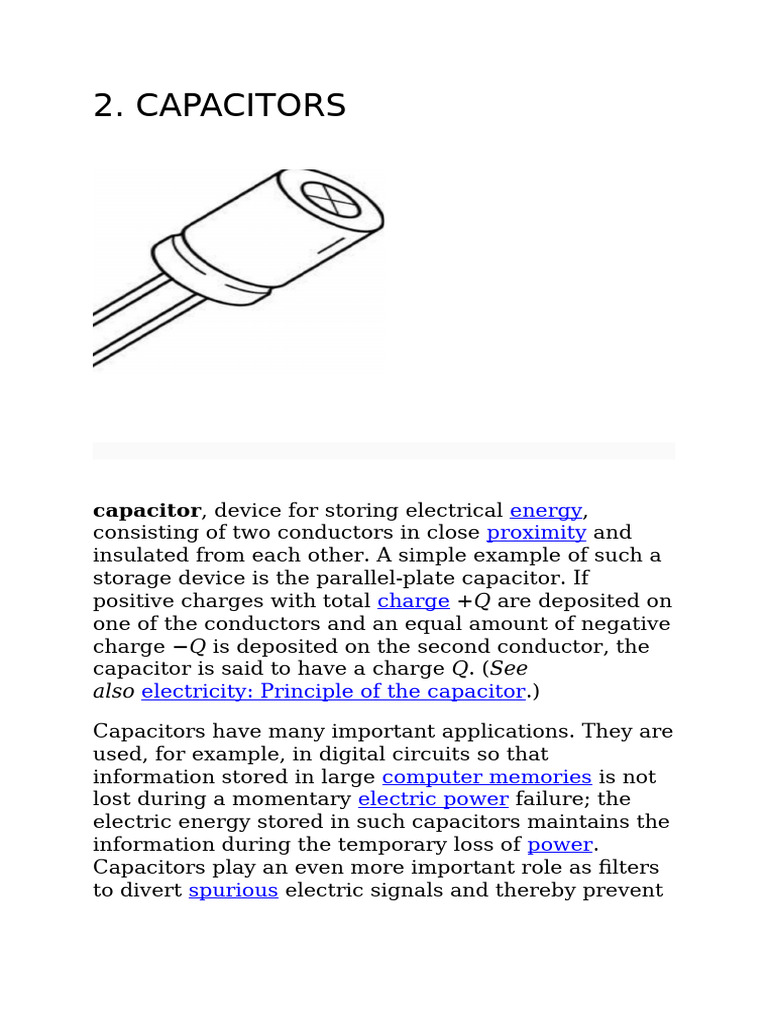 Understanding Capacitors and Their Uses | PDF