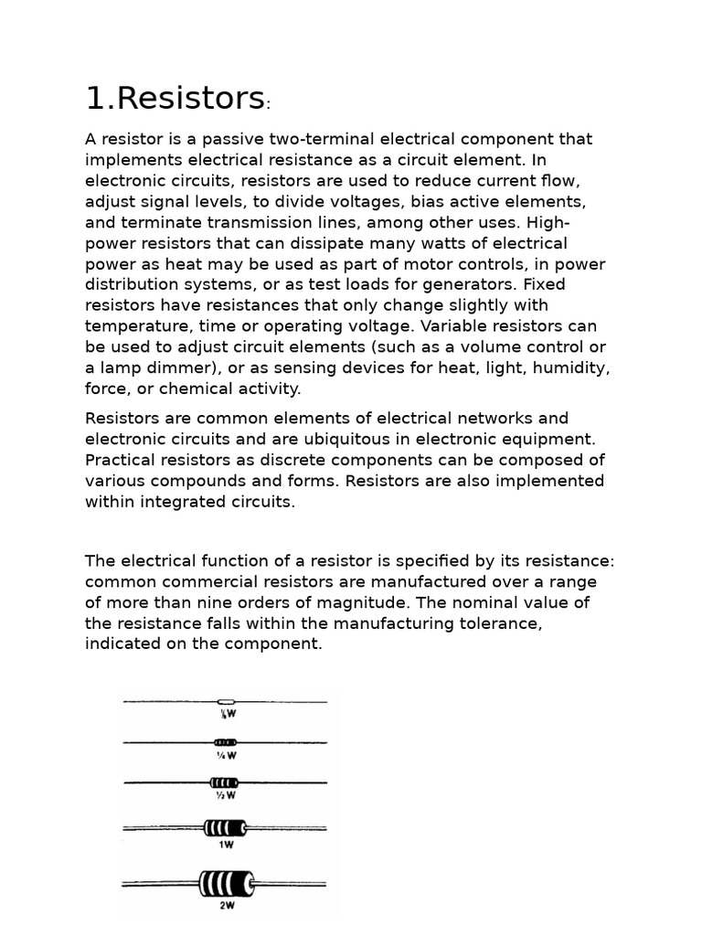 Resistors | PDF