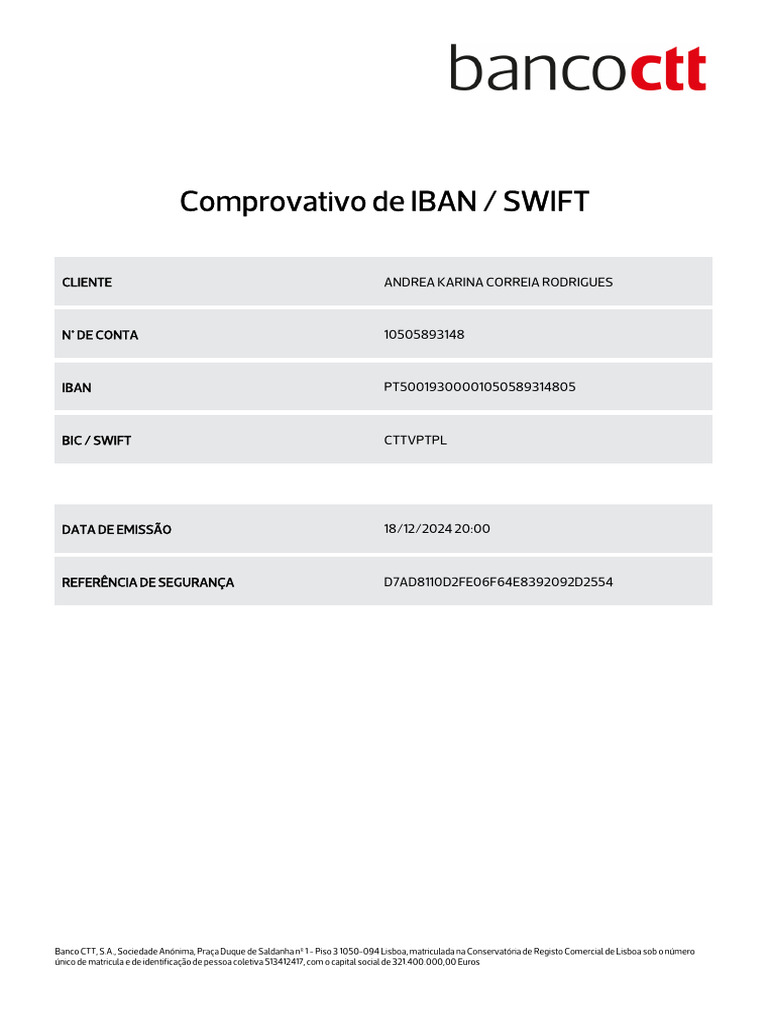 Iban Andrea CTT | PDF