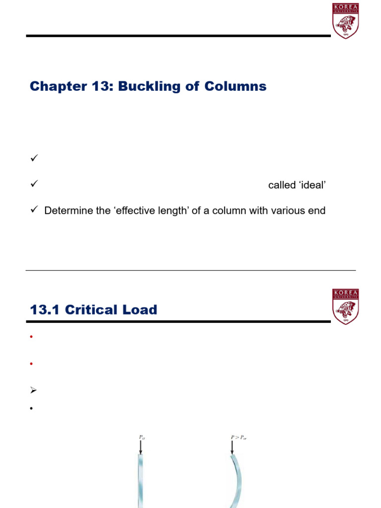 Ch13 - Buckling of Columns | PDF | Buckling | Column