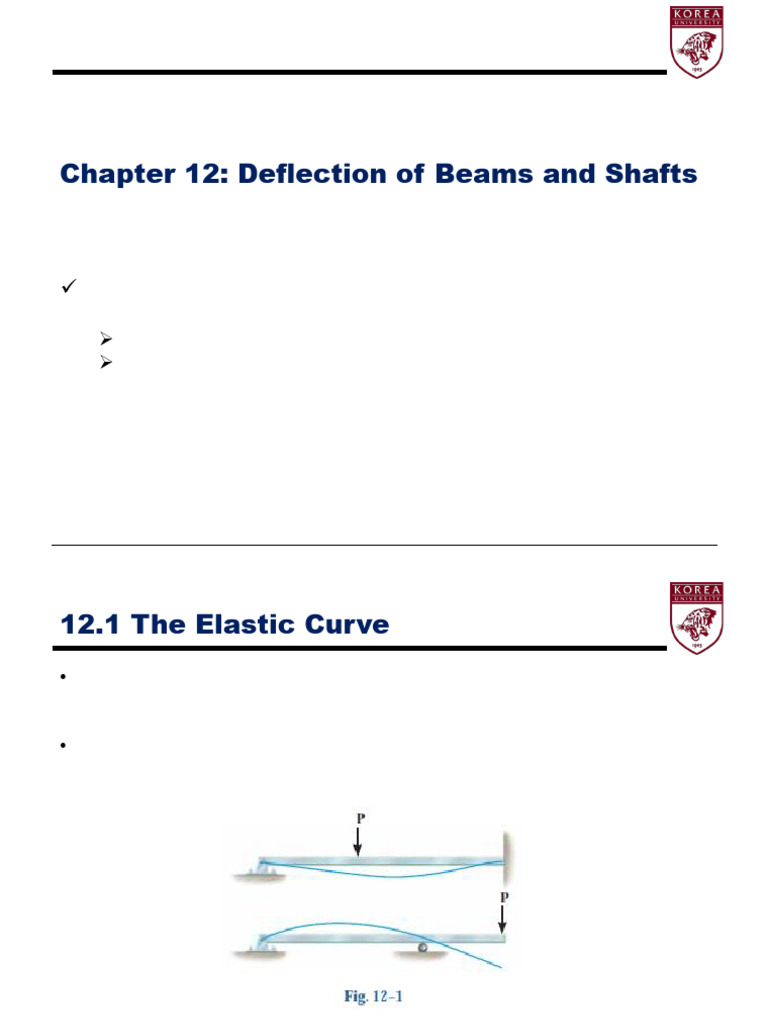 Ch12 - Deflection of Beams and Shafts | PDF | Beam (Structure) | Bending