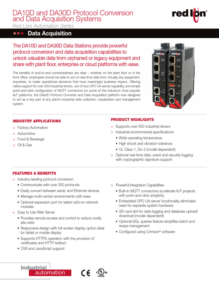 DA10D and DA30D Data Sheet - 1 | PDF | Usb | Computer Science