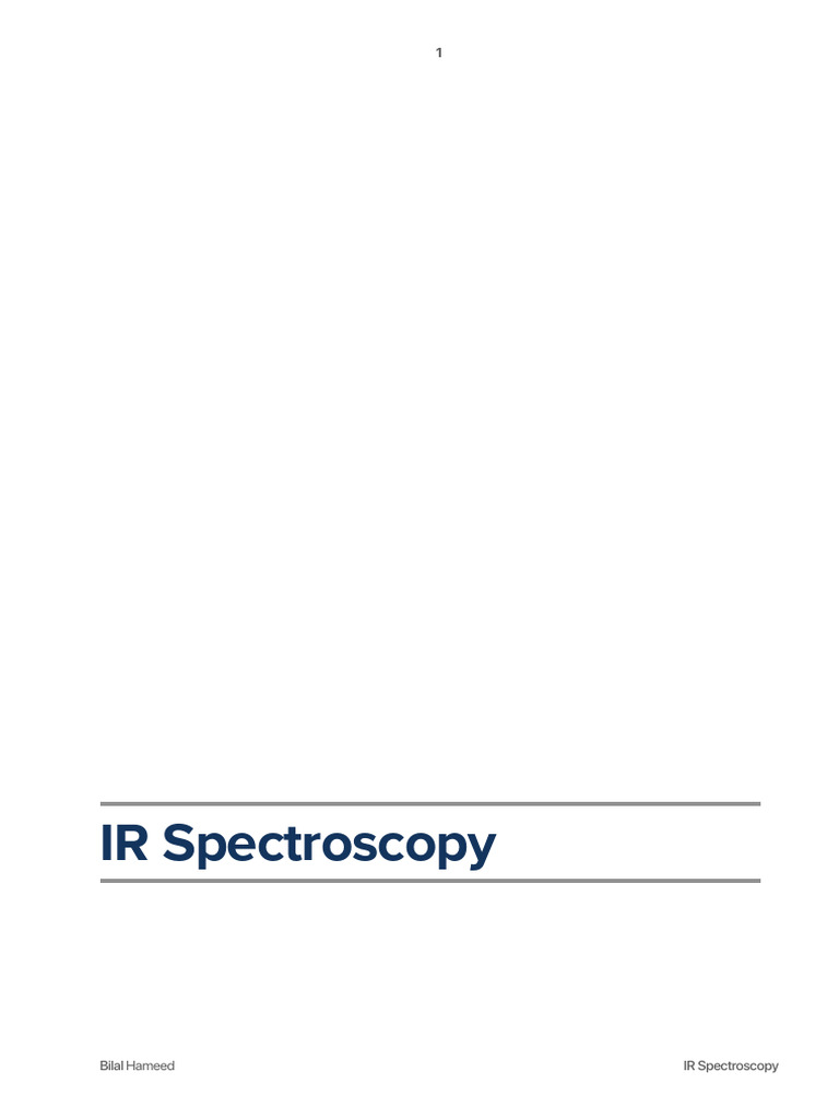 21 IR Spectroscopy | PDF | Infrared Spectroscopy | Spectroscopy