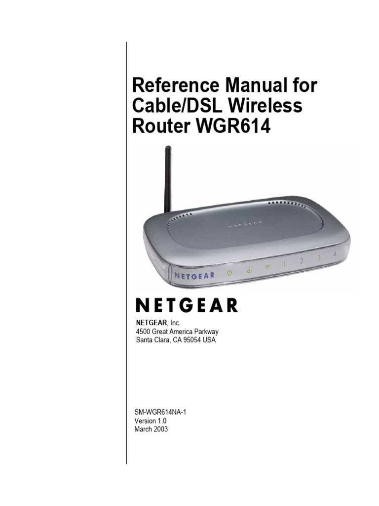 wgr614 Ref Manual | PDF | Ip Address | Computer Network