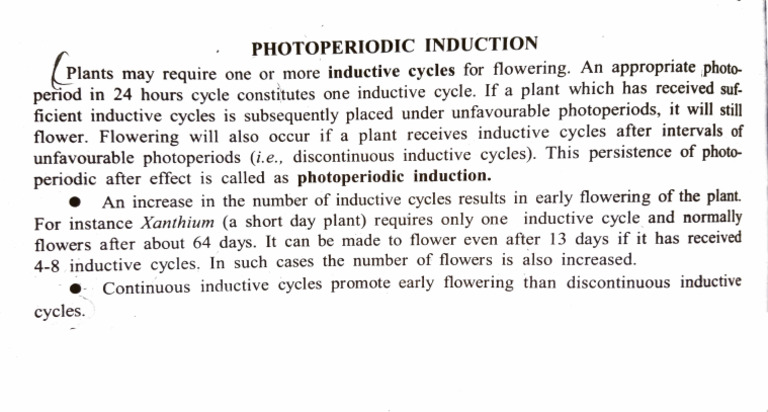 Photoperiodic Induction | PDF