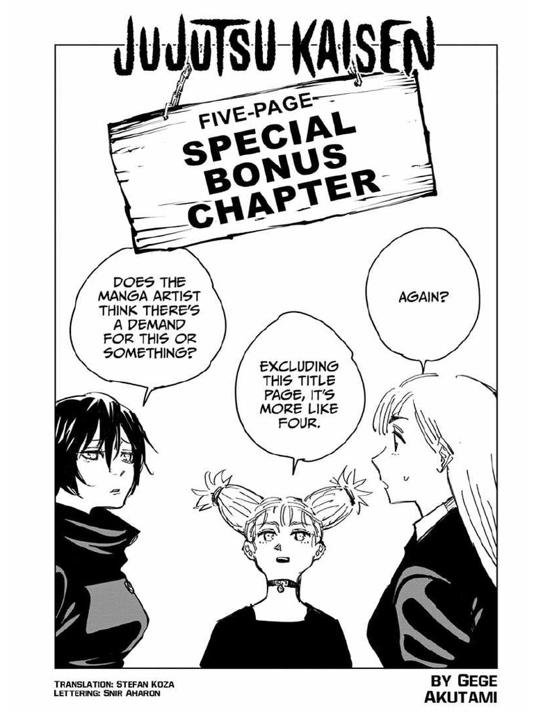 Jujutsu Kaisen - Extra Five Page Bonus Chapter | PDF