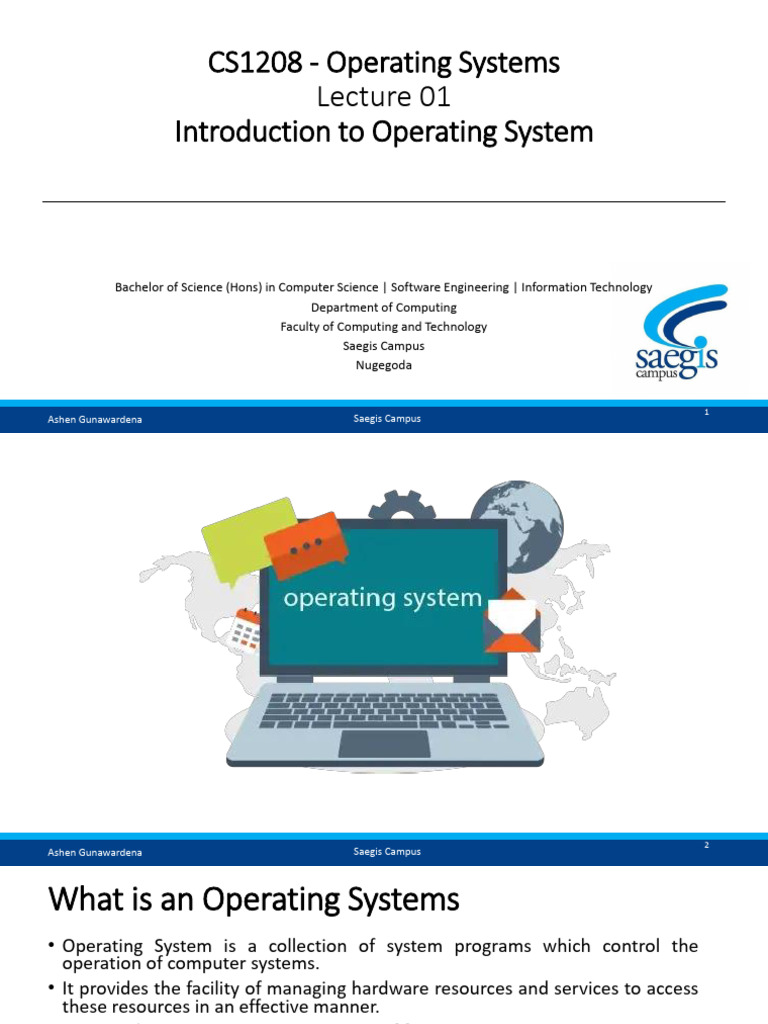 Introduction to Operating Systems | PDF | Operating System | Process ...