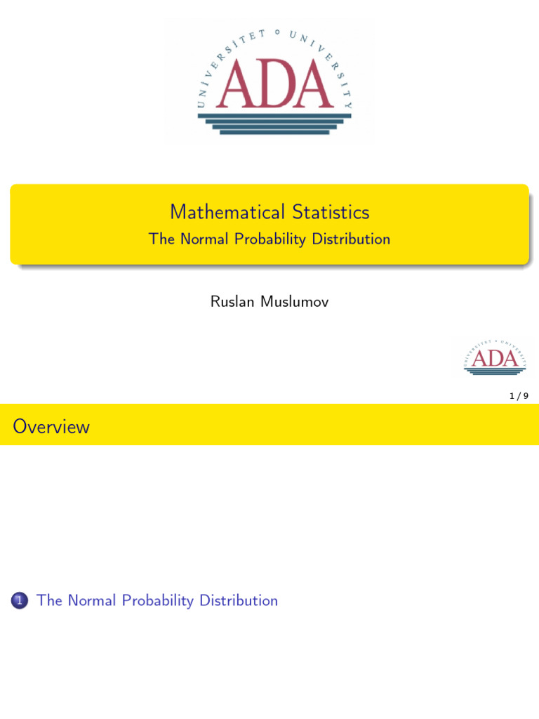 The Normal Probability Distribution | PDF | Normal Distribution ...
