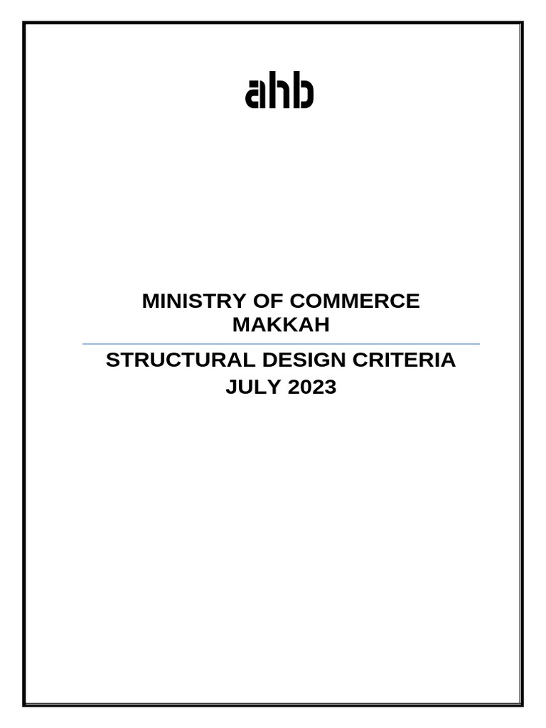 STRUCTURAL Design Criteria MOC | PDF | Concrete | Beam (Structure)