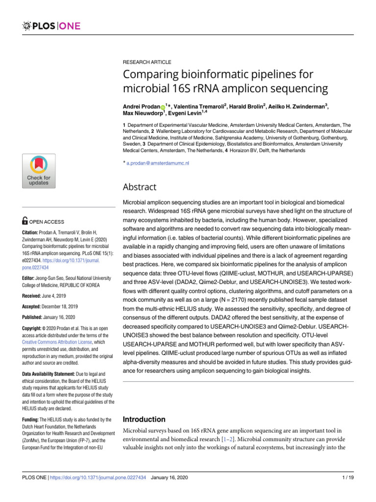 Comparing_bioinformatic_pipelines_for_microbial_16 | PDF | Polymerase Chain Reaction | Dna ...