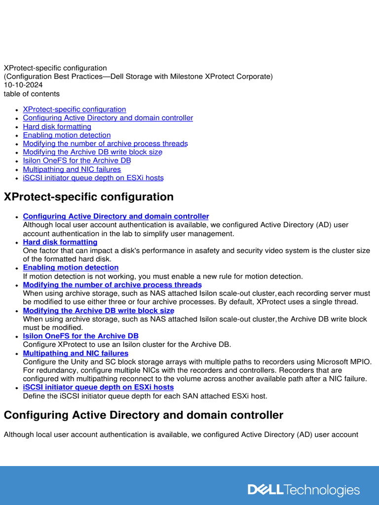 XProtect-specific Configuration | PDF | Transmission Control Protocol | Active Directory