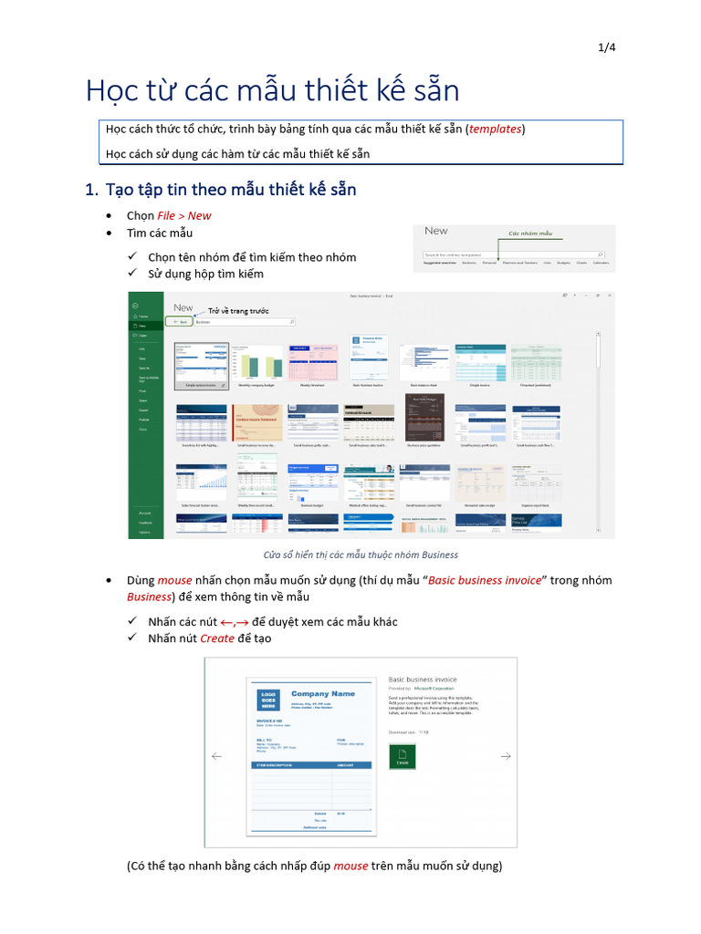 Excel - 03 - Hoc Tu Cac Mau Thiet Ke San | PDF