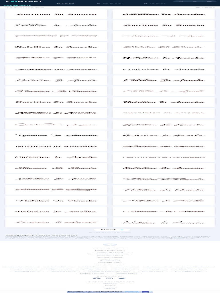 Calligraphy Fonts Generator Exclusive FREE Font… | PDF | Graphic Design ...