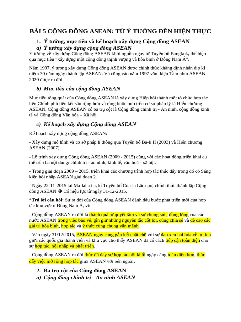 Bài 5 C NG Đ NG Asean | PDF