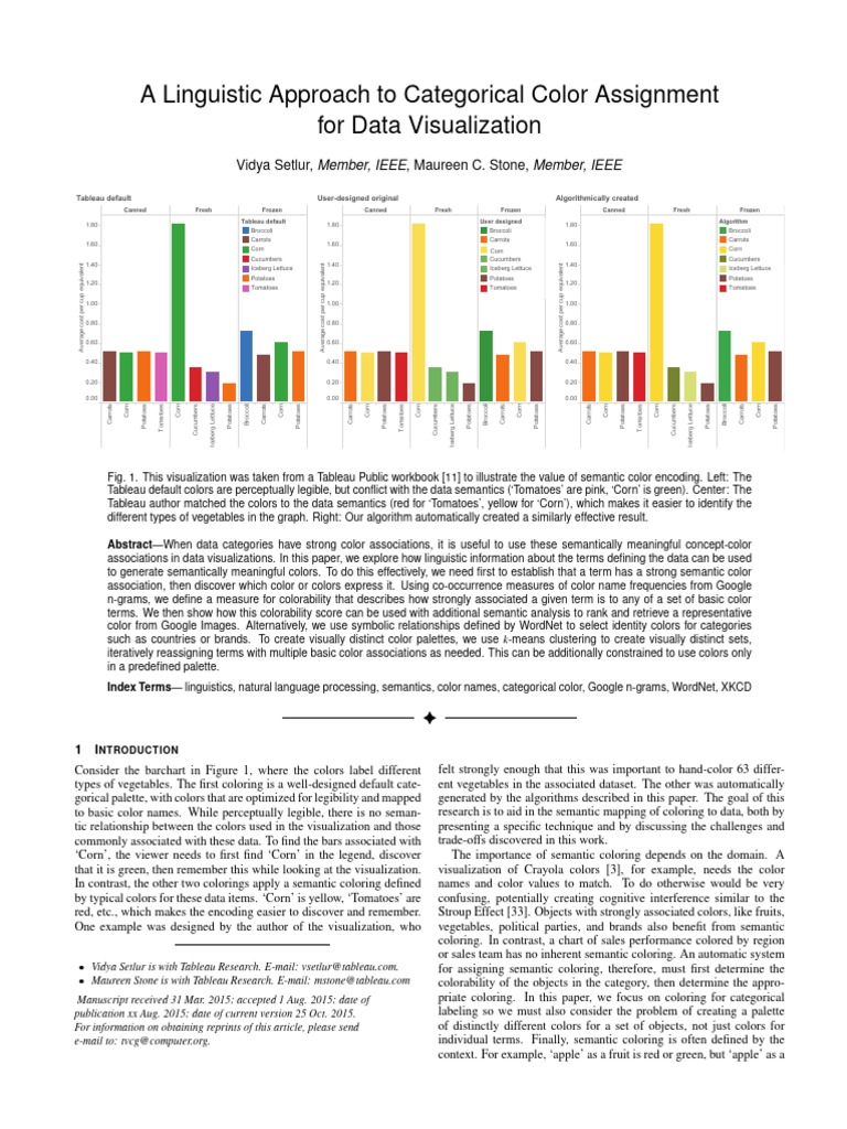 A Linguistic Approach to Categorical Color Assignment for Data Visualization | PDF | Color ...