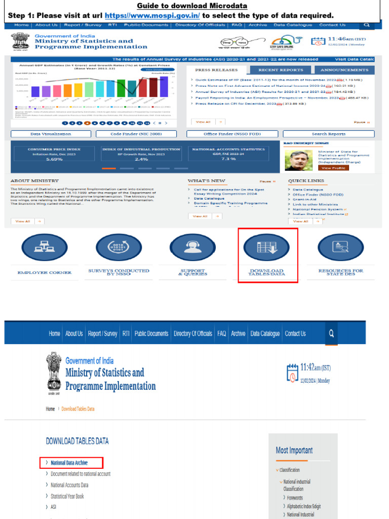 Guide To Download Microdata | PDF | Computer File | Data