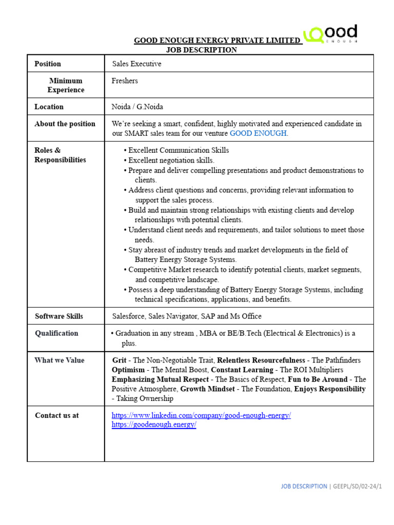 Sales Executive | PDF