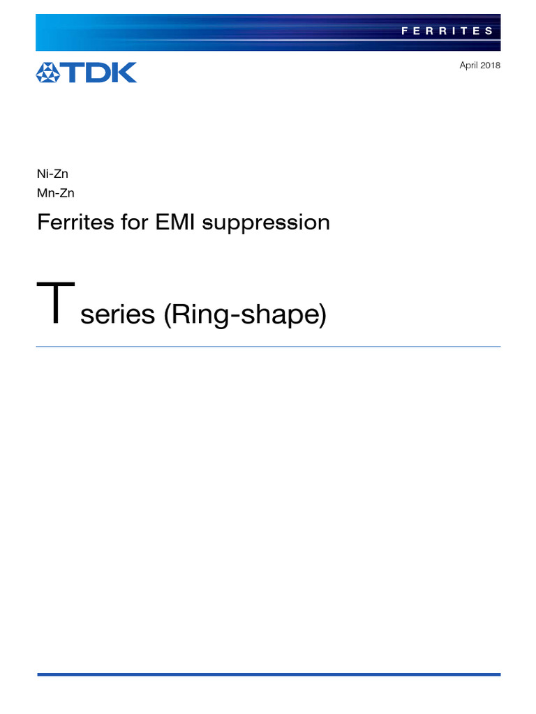 Ferrite Nz Emc Ring En | PDF | Hertz | Electromagnetic Compatibility