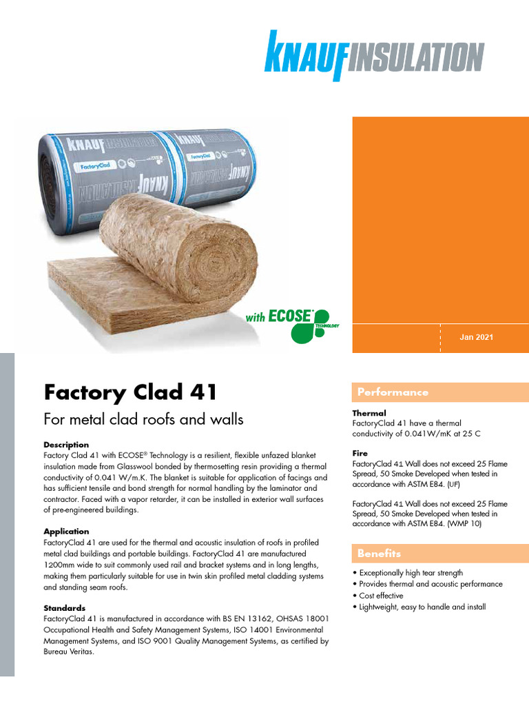 Mineral Wool FSK Board 48kg | PDF | Building Insulation | Water