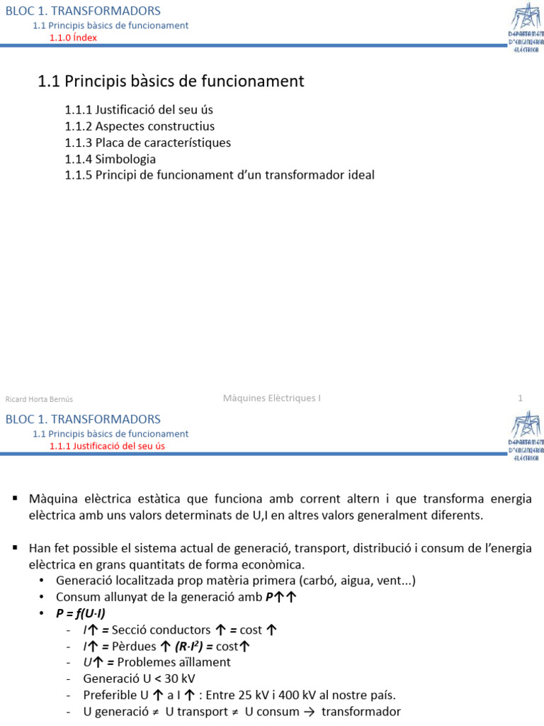 1-1 - Principis Basics de Funcionament | PDF