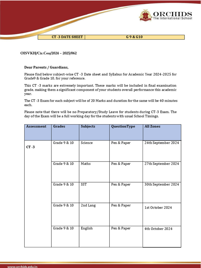 CT 3 Circular For Grade 9 and 10 22 08 2024 | PDF | Linguistics