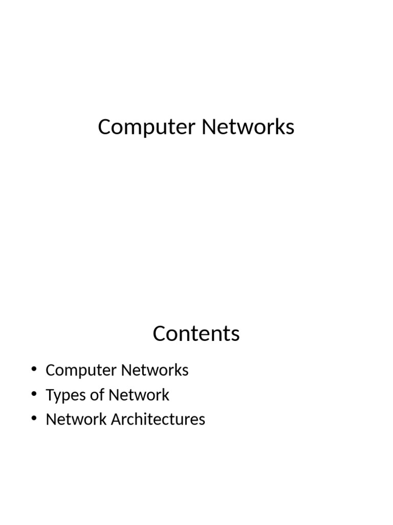 Types of Network | PDF | Client–Server Model | Computer Network