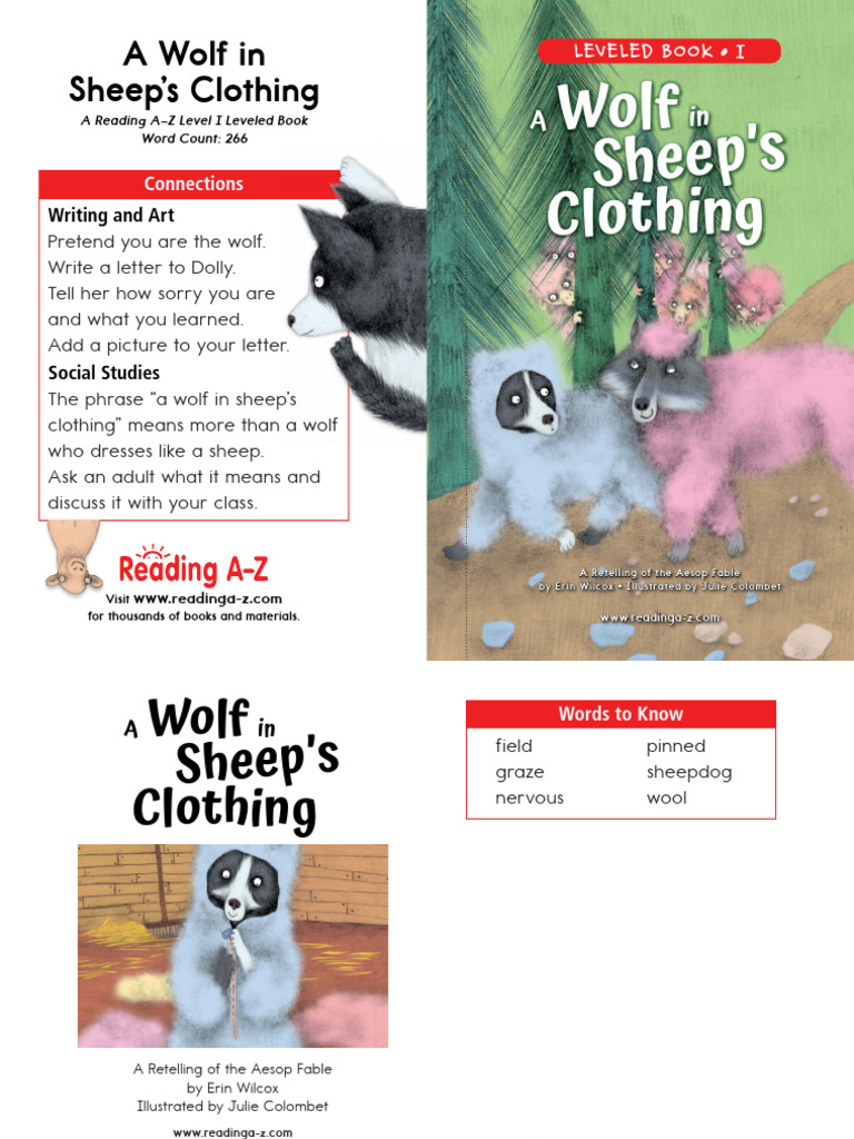 A Wolf in Sheep's Clothing: A Fable Retold | PDF | Sheep
