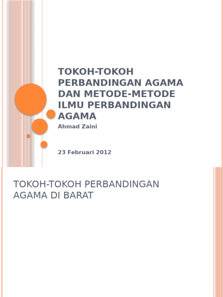 Tokoh-Tokoh Perbandingan Agama Dan Metode-metode Ilmu Perbandingan ... Tokoh-Tokoh Perbandingan Agama Dan Metode-metode Ilmu Perbandingan ...