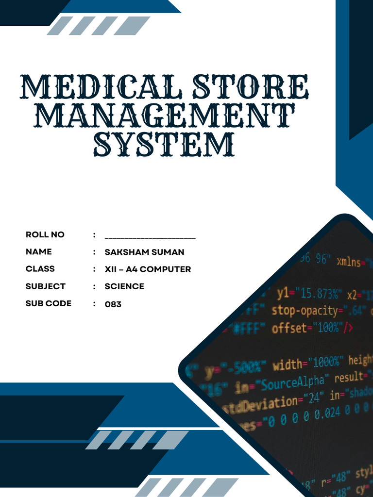 Medical Store Management System | PDF | Databases | Inventory
