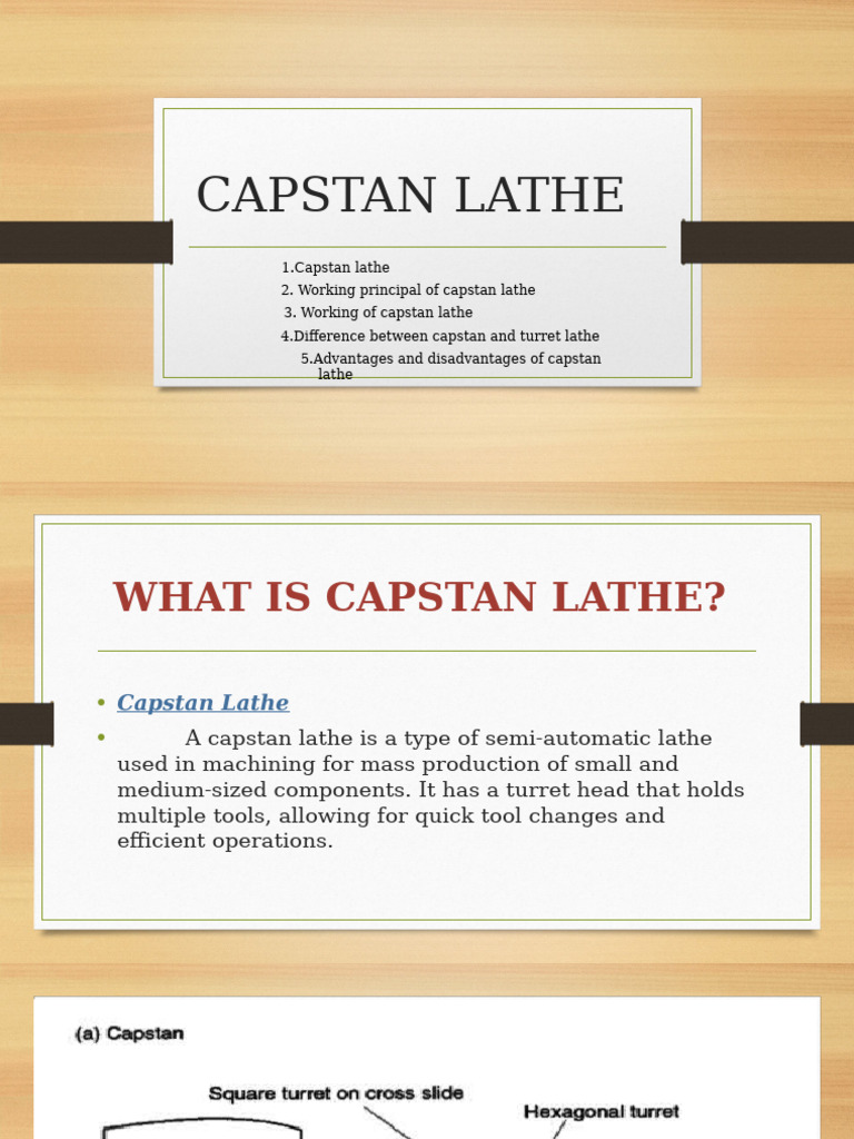 Capstan Lathe | PDF | Machining | Tools
